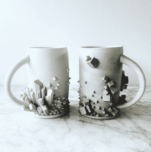 Katie Marks: Geometric Spacey Tie-dyed Lustres - The Ceramic School