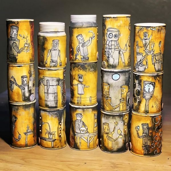 Tim See - Mug Surface Design - The Ceramic School